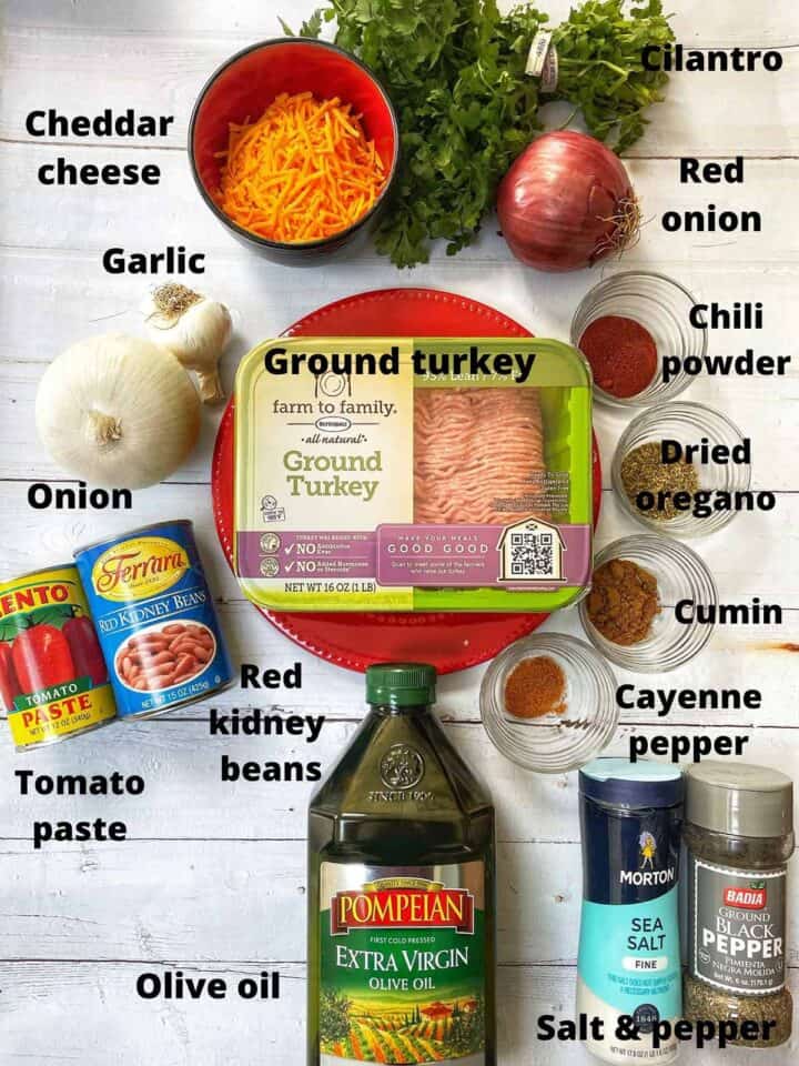 Spicy Red Kidney Bean Chili with Ground Turkey - The Skinny Guinea